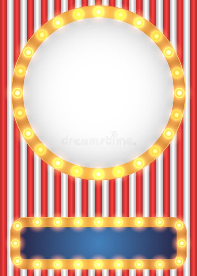 American Patriotic Circus Style Background Stock Vector - Illustration ...