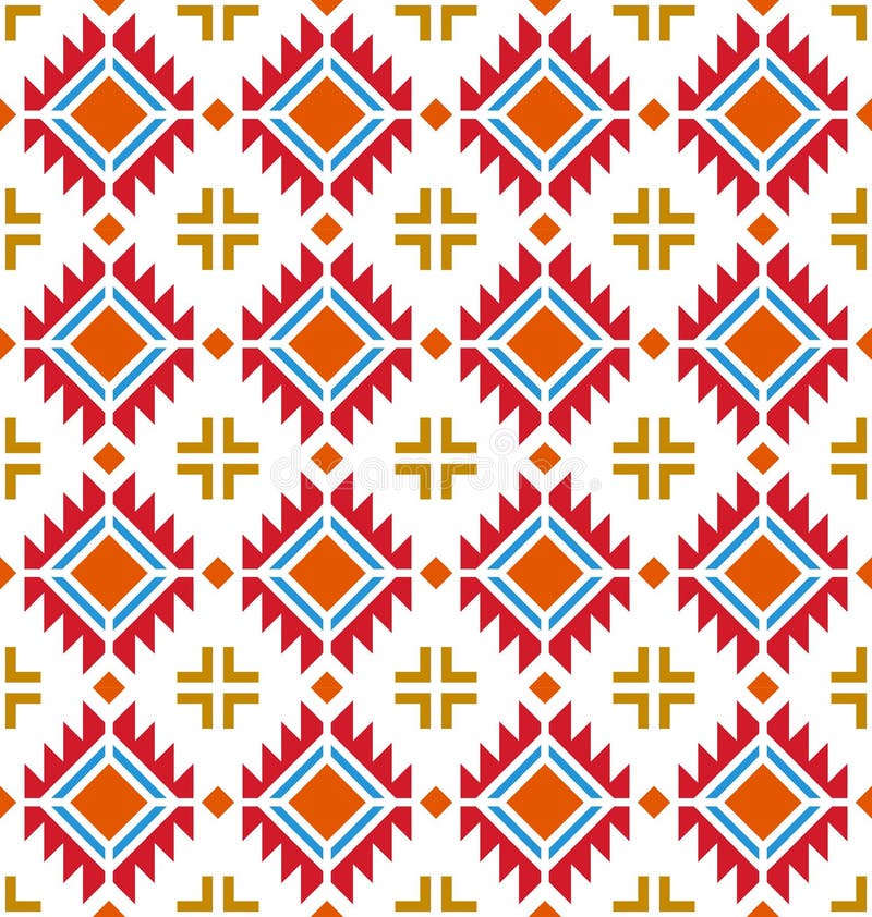 American Pattern. Geometric Seamless Ornament. Stock Vector ...