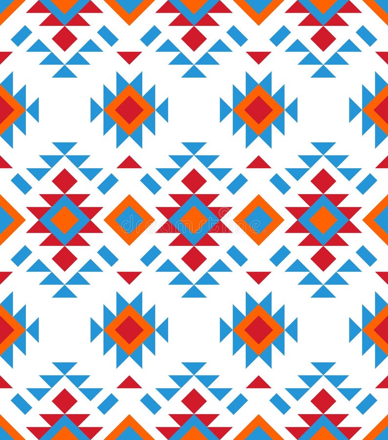 American Pattern. Geometric Seamless Ornament. Stock Vector ...