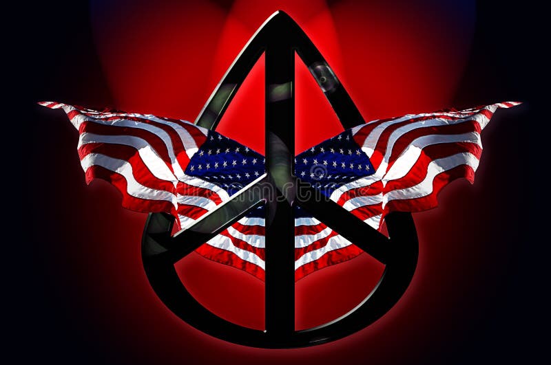 American Peace Flags stock photo. Image of stripes, movement - 1008104