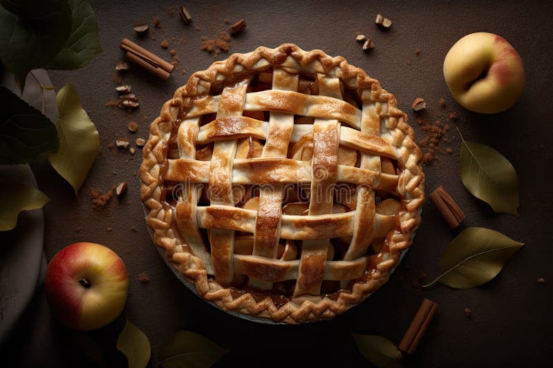 American Pie. Generative AI Stock Illustration - Illustration of golden ...