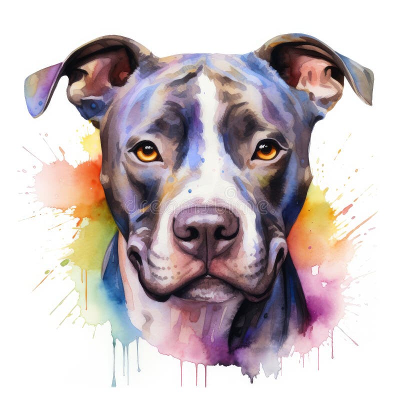 American pit b stock illustration. Illustration of landscape - 328670485