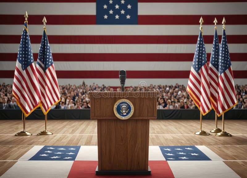 American Podium for Speech, Leadership and Public Speaking Stock ...