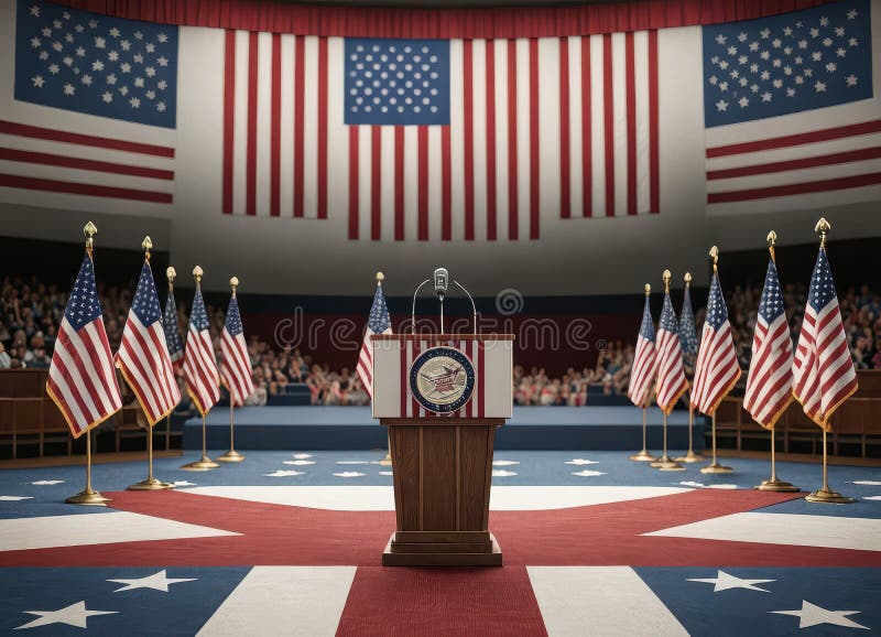 American Podium for Speech, Leadership and Public Speaking Stock ...