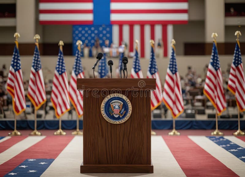 American Podium for Speech, Leadership and Public Speaking Stock ...