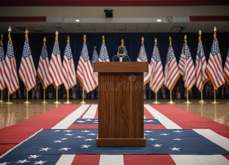 American Podium for Speech, Leadership and Public Speaking Stock ...