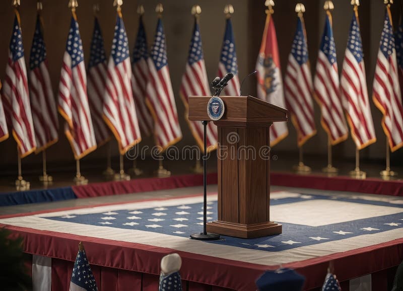 American Podium for Speech, Leadership and Public Speaking Stock ...