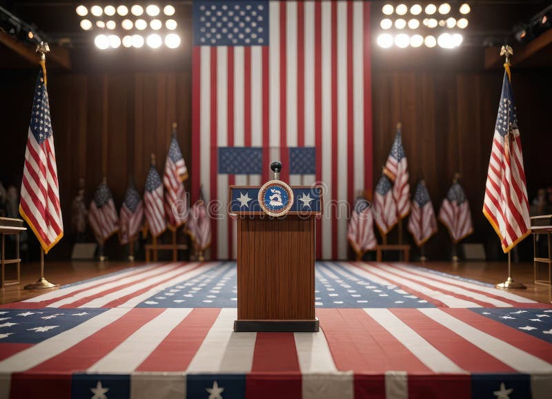 American Podium for Speech, Leadership and Public Speaking Stock ...