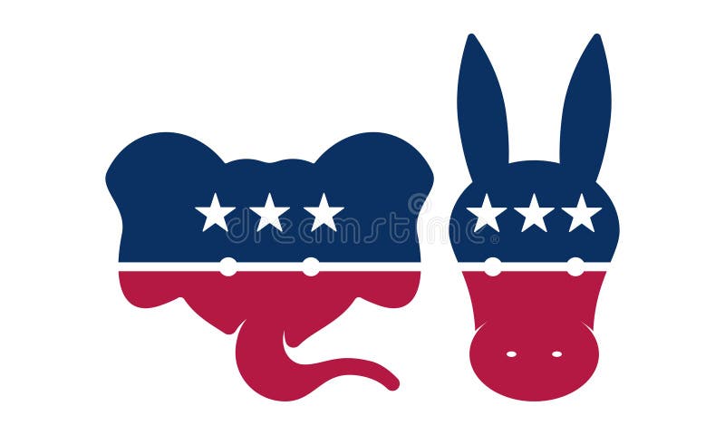 American Political Parties Vector Flat Isolated on White Background ...