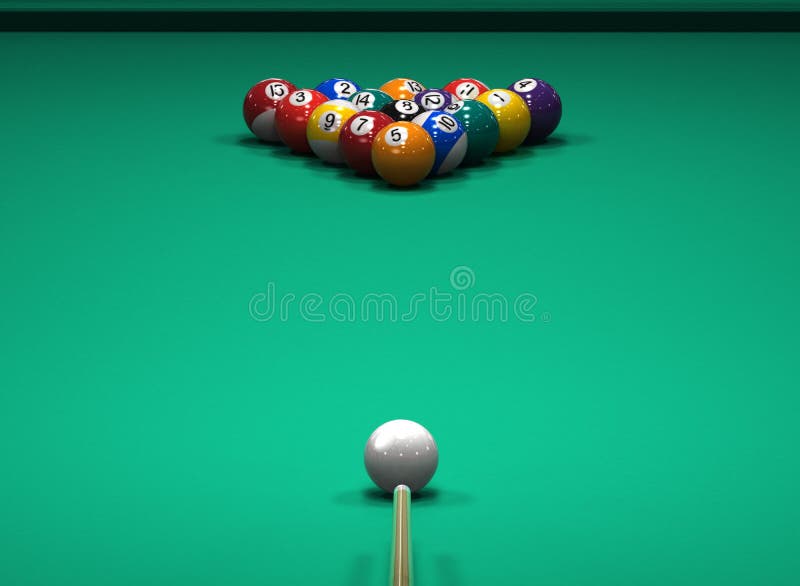 American Pool Billiard Game Stock Illustration - Illustration of black ...