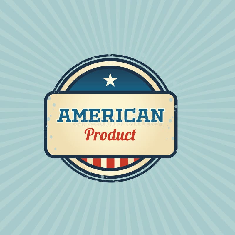 American Product Label. Vector Illustration Decorative Design Stock ...
