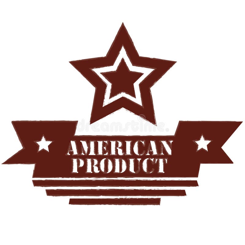 American Product Label. Vector Illustration Decorative Design Stock ...