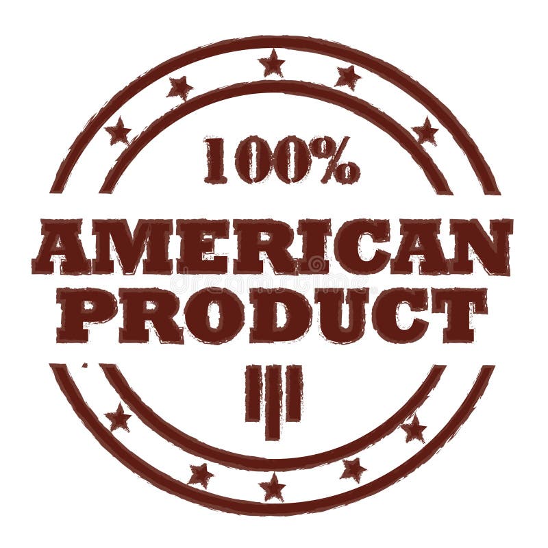 American Product Label. Vector Illustration Decorative Design Stock ...