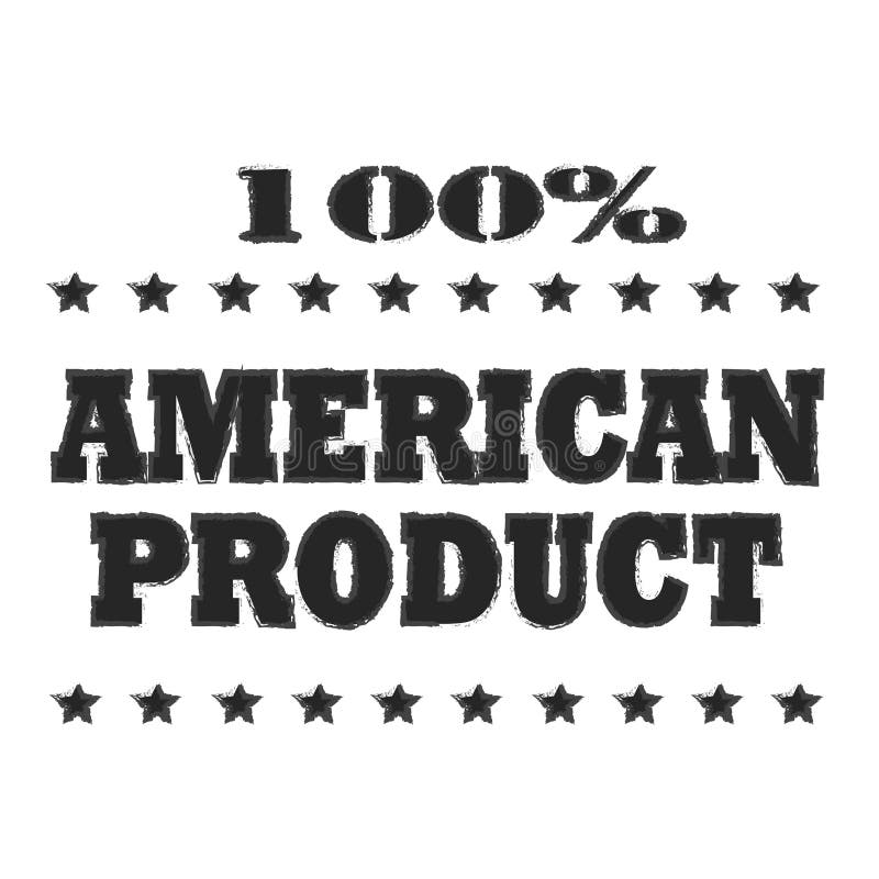 American Product Label. Vector Illustration Decorative Design Stock ...