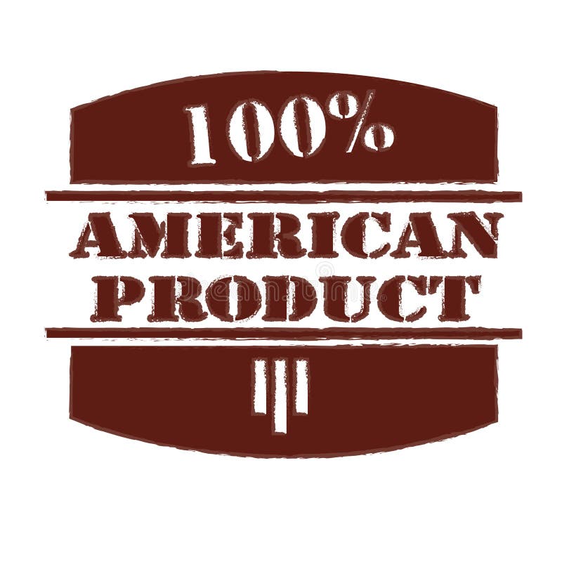 American Product Label. Vector Illustration Decorative Design Stock ...