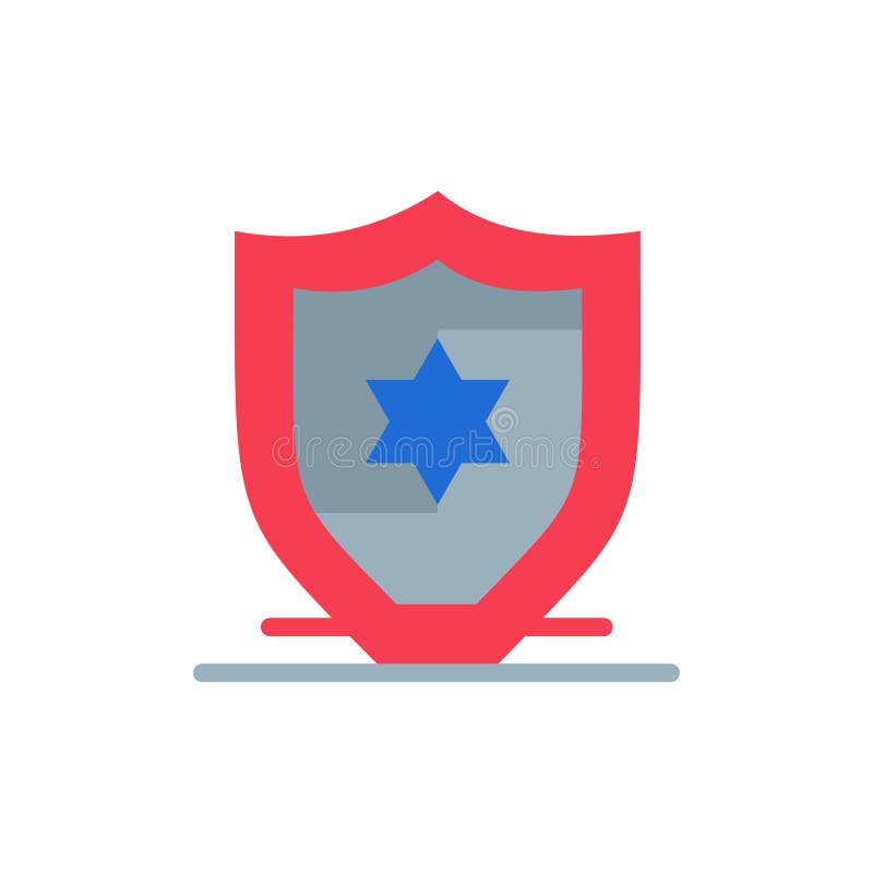 American, Protection, Shield Flat Color Icon. Vector Icon Banner ...