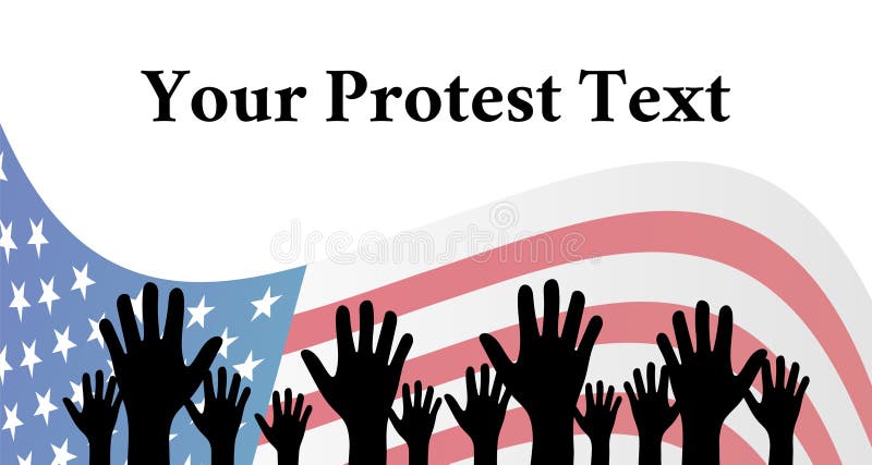 American Protest Background Illustration Stock Vector - Illustration of ...