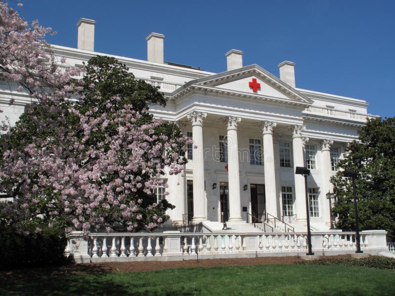 American Red Cross Building Editorial Image - Image of cross, spring ...
