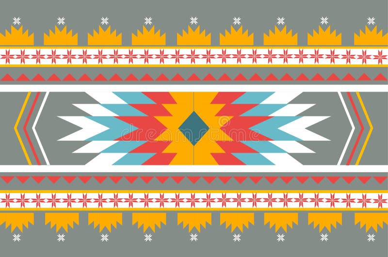 American Red Indian Native Seamless Pattern Vector Stock Vector ...