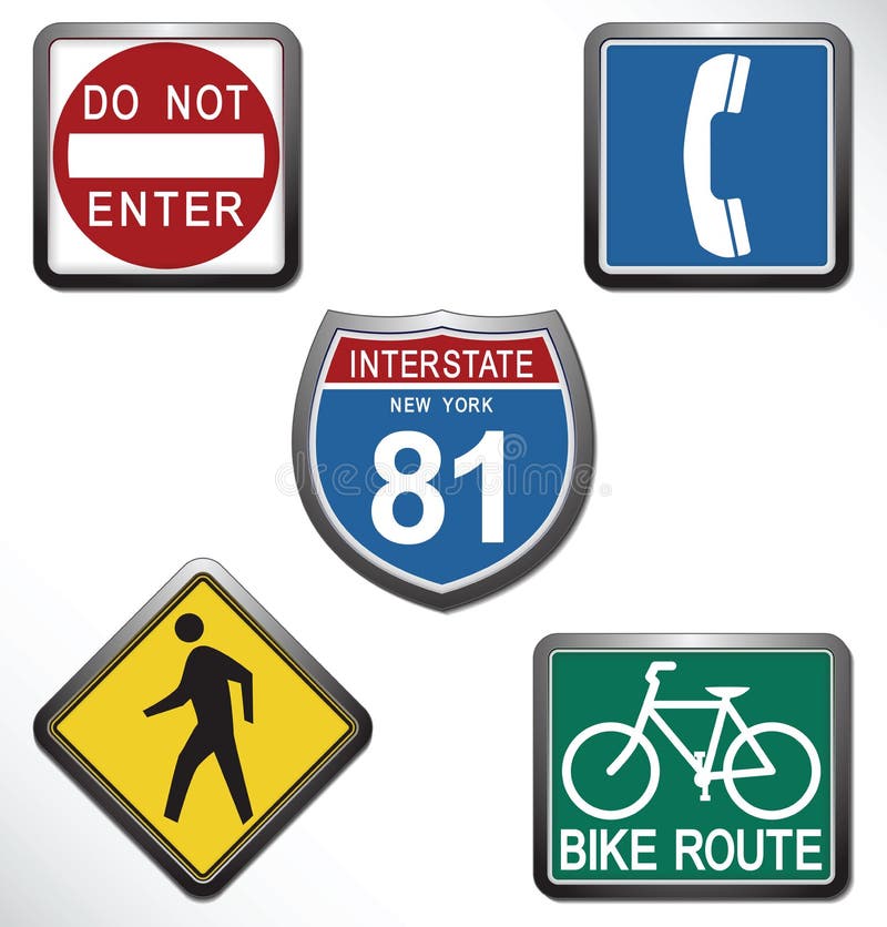 American Interstate signs stock vector. Illustration of indication ...