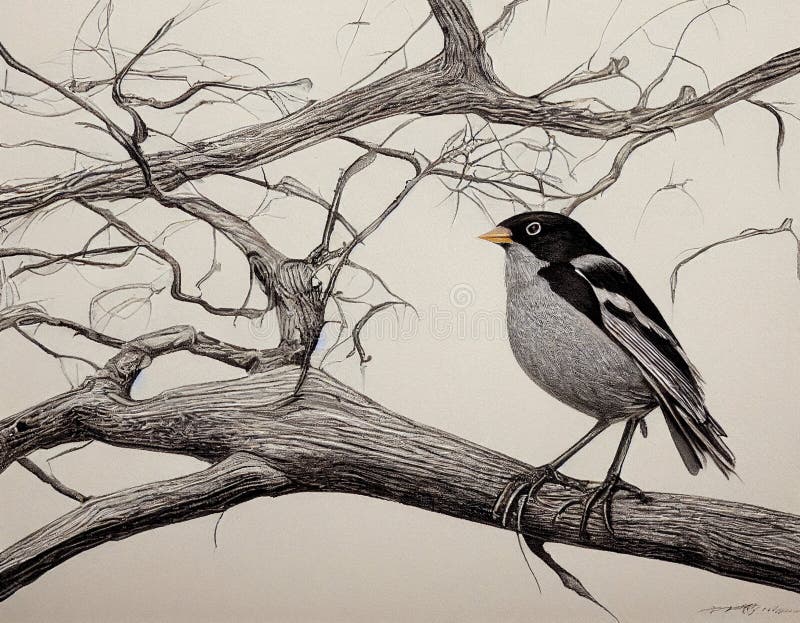 Robin Line Drawing Black Line Stock Illustrations – 943 Robin Line ...