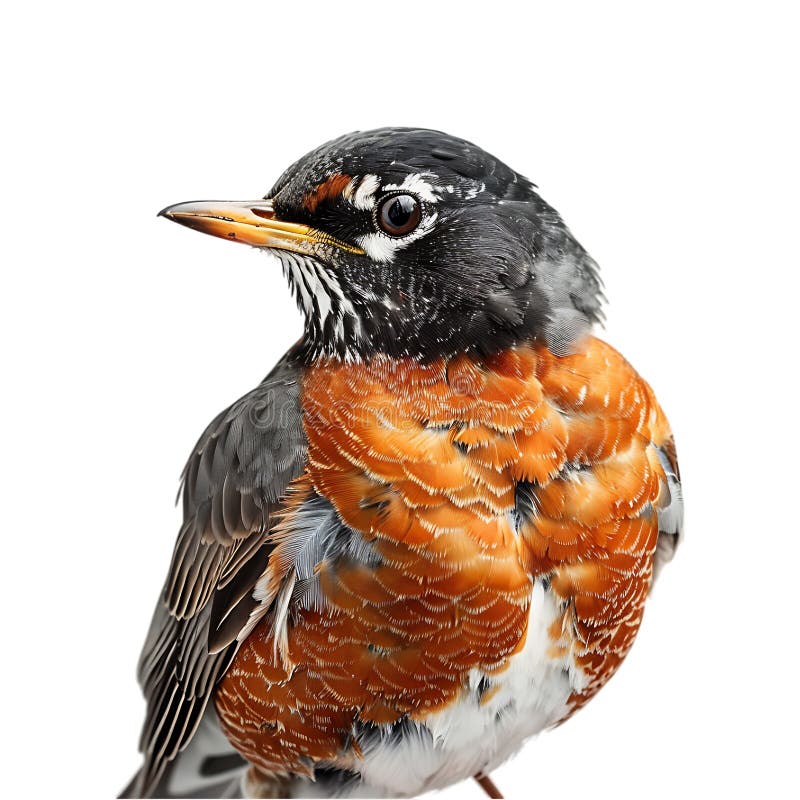 American Robin on Transparent Background - Ai Generated Stock ...