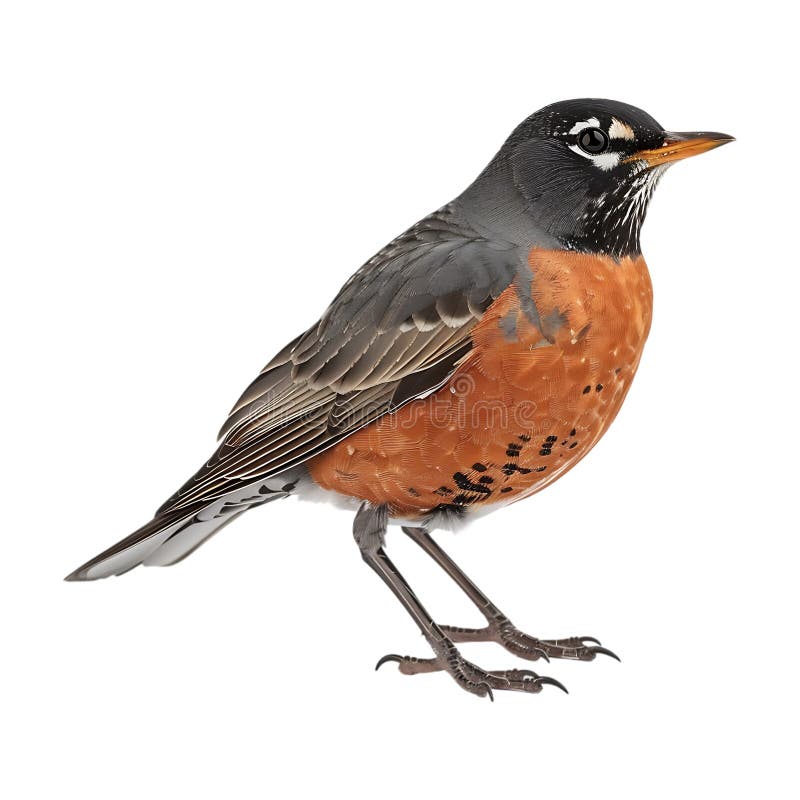 American Robin on Transparent Background - Ai Generated Stock ...