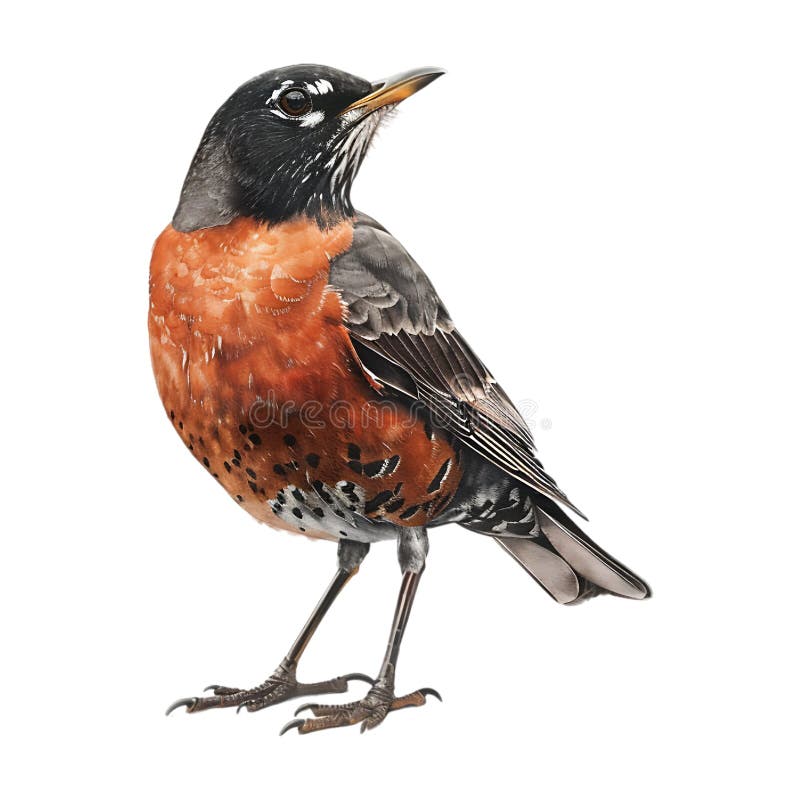 American Robin on Transparent Background - Ai Generated Stock ...