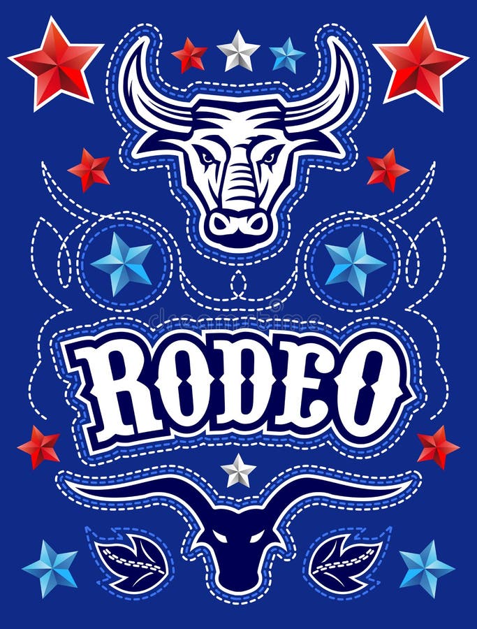 American Rodeo Poster - Card Template Stock Vector - Illustration of ...