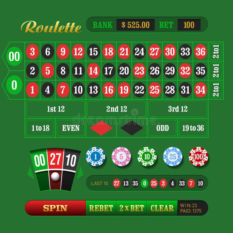 American Roulette Online stock vector. Illustration of winner - 28761366