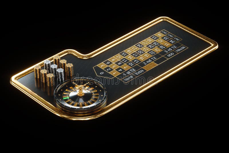 American Roulette Table and Stacks in a Casino. Creative Casino ...