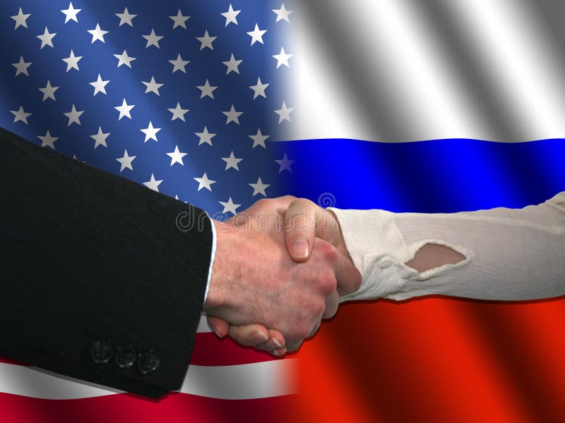 American Russian handshake stock illustration. Illustration of greeting ...