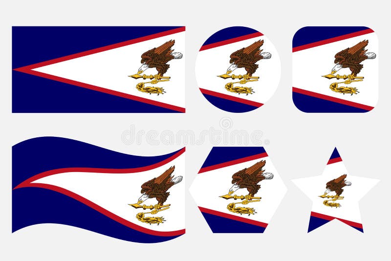 American Samoa Flag Simple Illustration for Independence Day or ...
