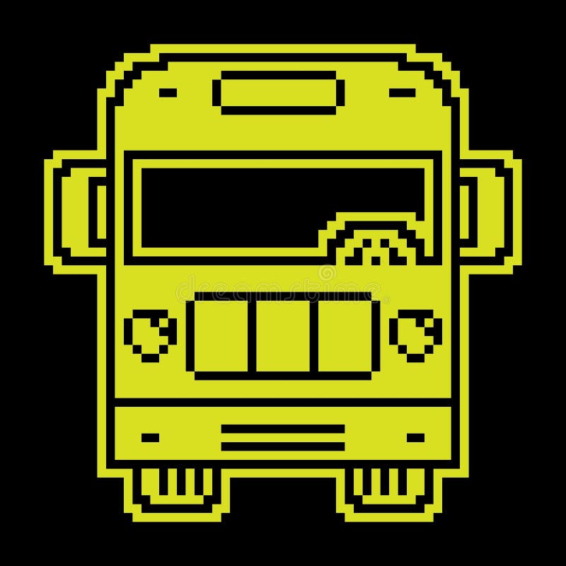 American School Bus. September 1 is Beginning of School Year. Pixel ...