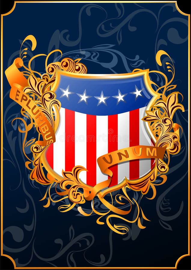 Red White and Blue Shield stock vector. Illustration of republican ...