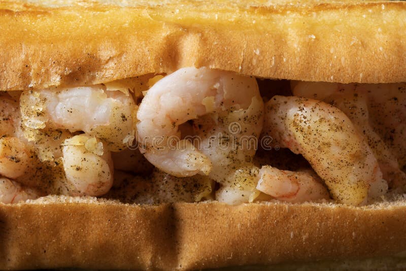 American shrimp roll stock image. Image of sandwich - 261986107