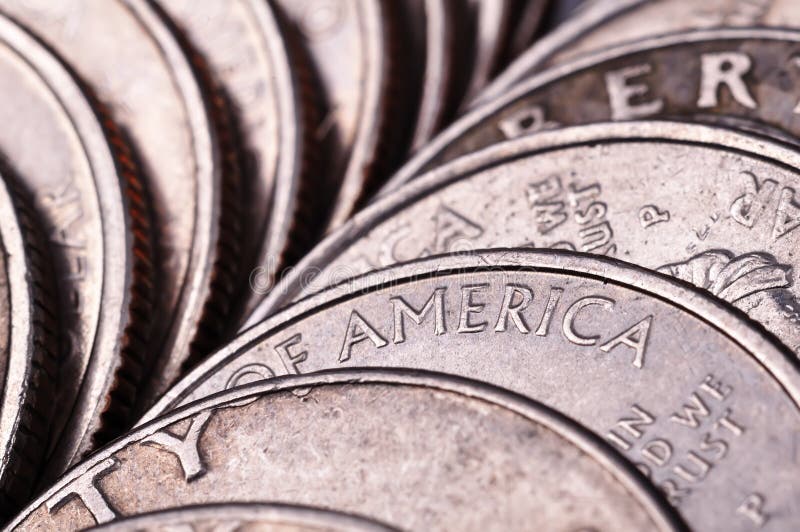 American silver coins stock image. Image of america, commerce - 45801195