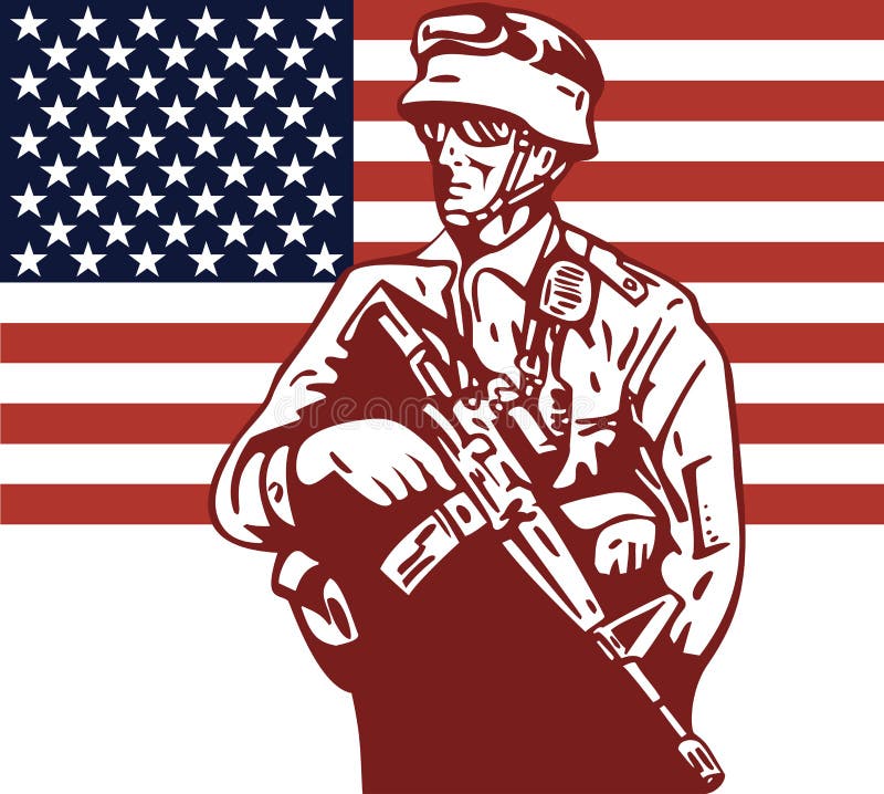 Soldiers vector stock vector. Illustration of infantry - 10048964