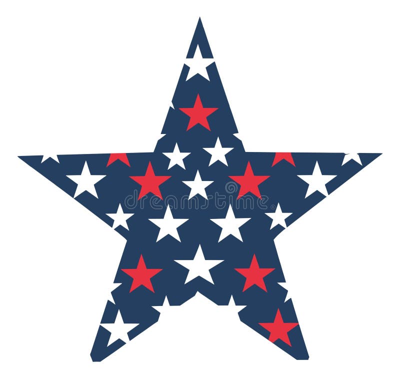 American Stars Flat Design Illustration Stock Illustration ...