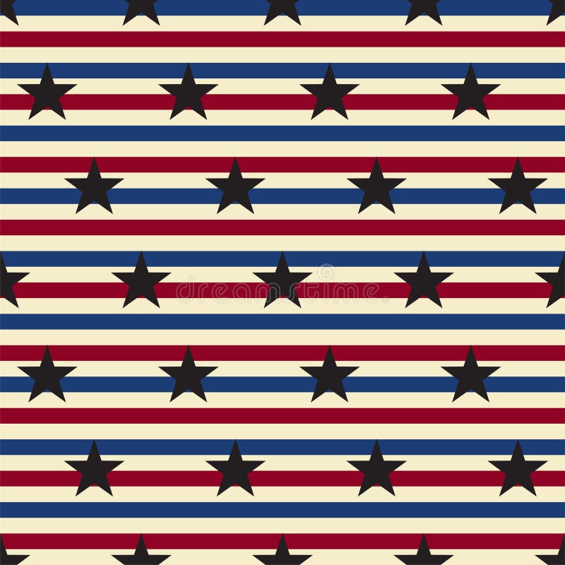 American Stars and Stripes Seamless Pattern Vector Stock Vector ...