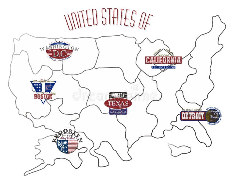 American state map stock vector. Illustration of isolated - 28645001