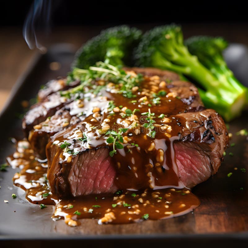 American steak at the bar stock illustration. Illustration of meal ...