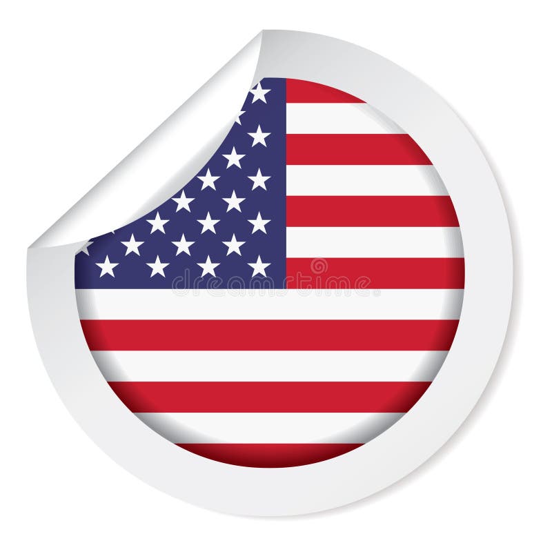 American Sticker. Vector Illustration Decorative Design Stock Vector ...