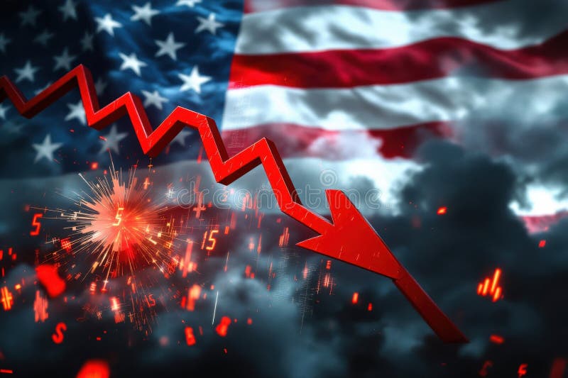 American Stock Market Going Up and Down Stock Illustration ...