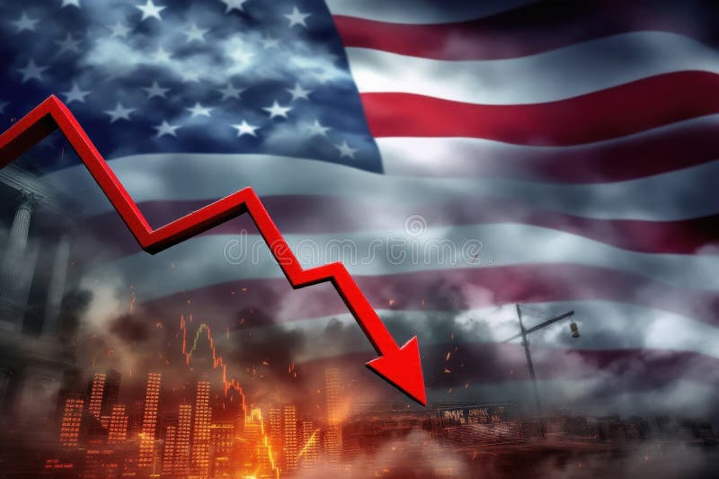 American Stock Market Going Up and Down Stock Illustration ...