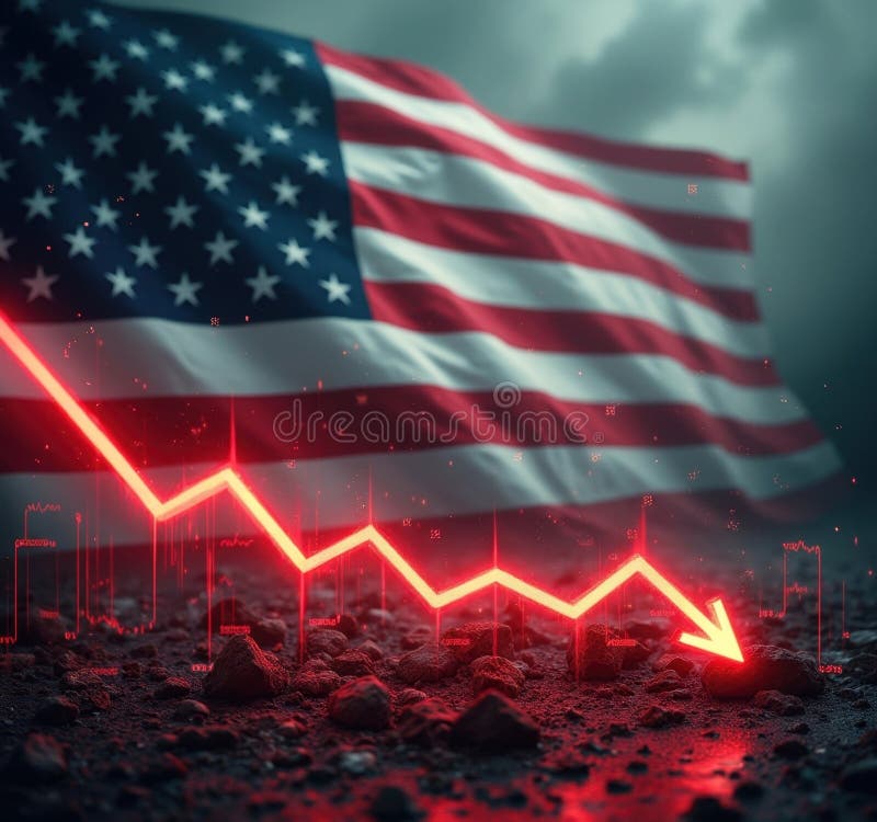 American Stock Market Going Up and Down Stock Illustration ...