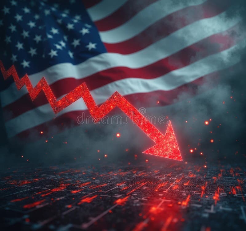 American Stock Market Going Up and Down Stock Illustration ...