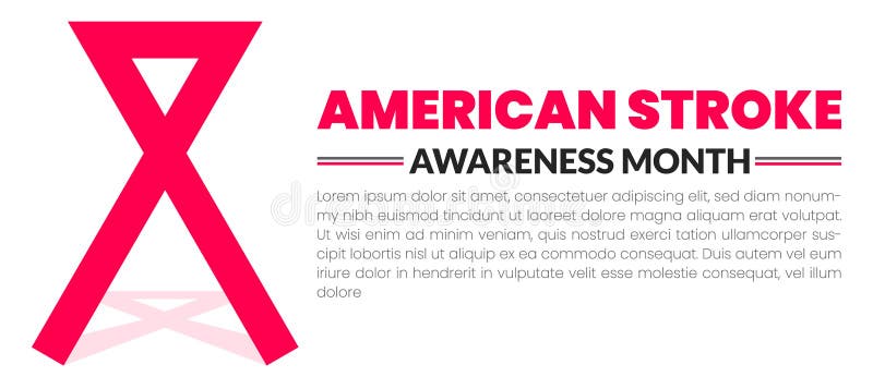 American Stroke Awareness Month Templet Stock Vector - Illustration of ...