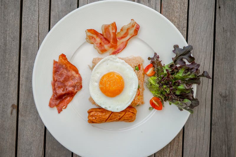 American breakfast. stock image. Image of bacon, american - 33456657