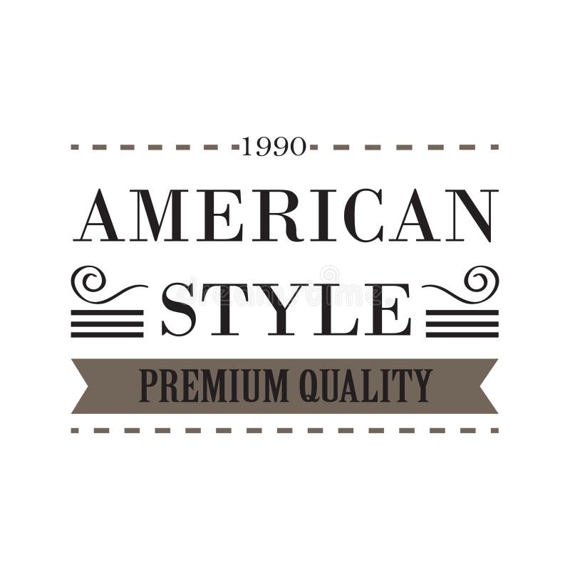 American Style Label. Vector Illustration Decorative Design Stock ...
